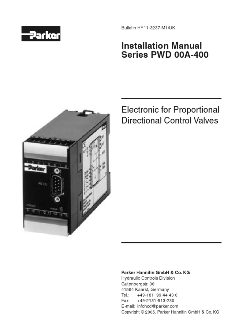 PWD - Electronic For Proportional Directional Control Valves ...