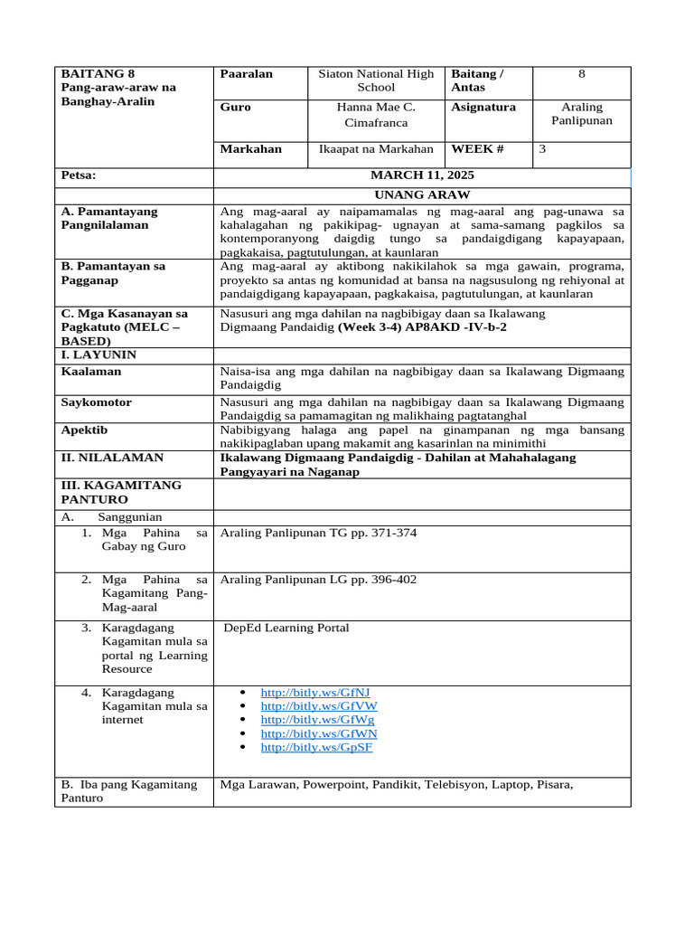Lesson Plan For Demo | PDF