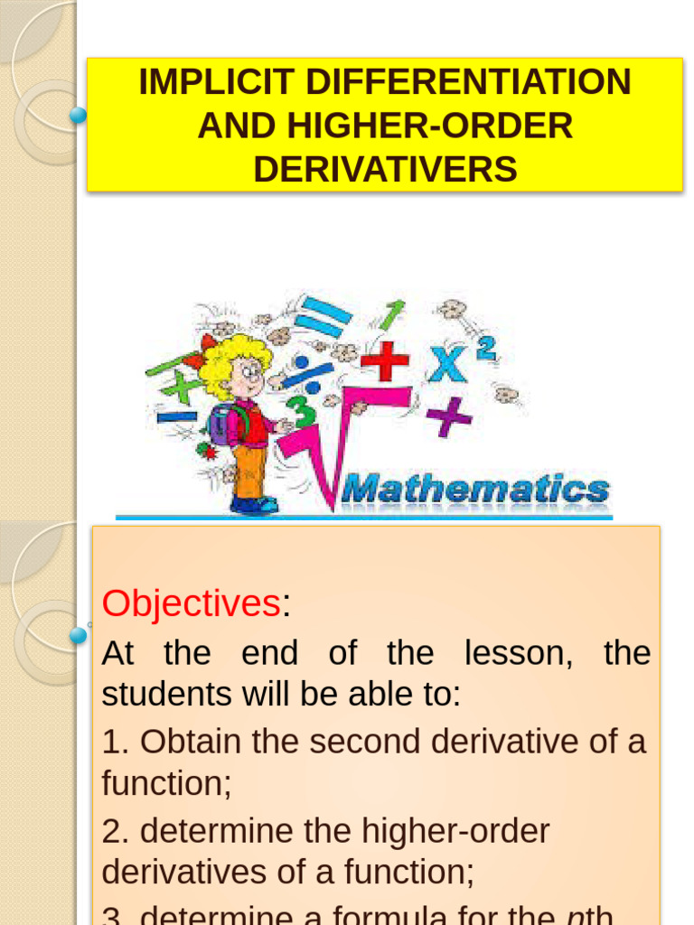 Implicit and Higher Order (11) | PDF | Derivative | Function (Mathematics)