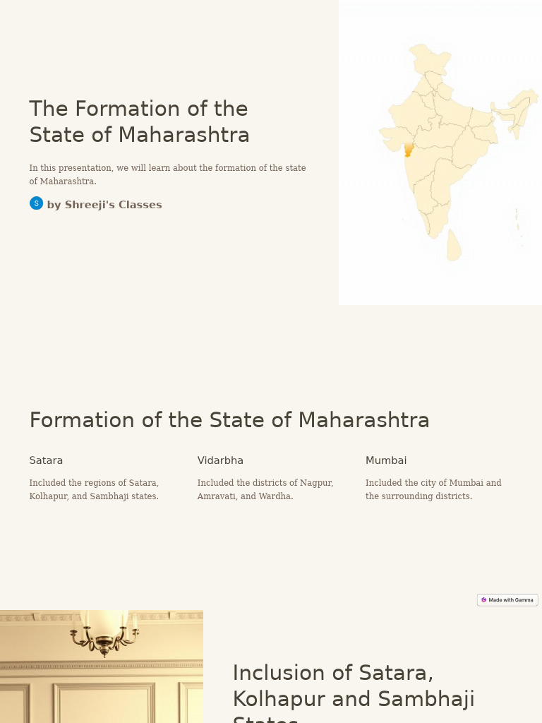 Maharashtra State Formation Overview | PDF