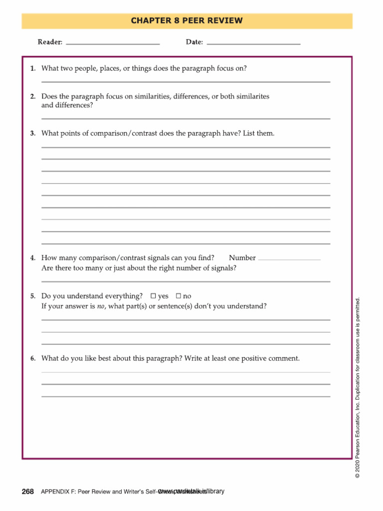 6-Peer Review + Self-Check List | PDF