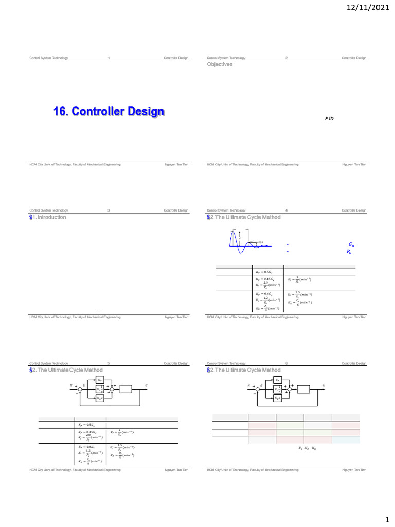 Controller Design Techniques Overview | PDF | Control Theory | Applied ...