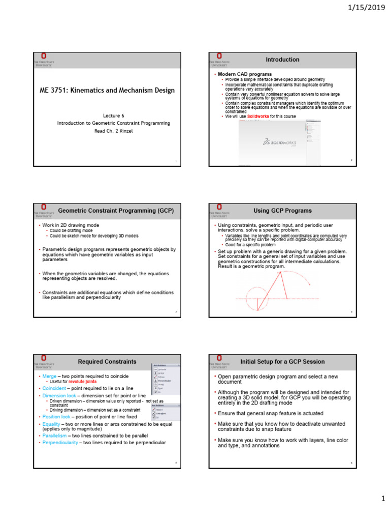 Lecture 6 Introduction To GCP - Printable | PDF | Equations | Geometry