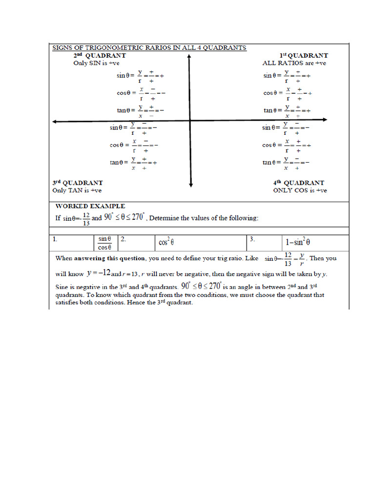 Trigonometry Terminal Arm | PDF