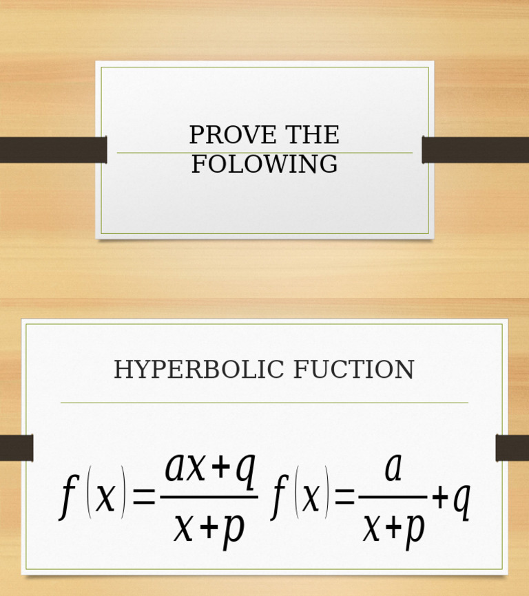 Proving Hyperbolic Functions | PDF
