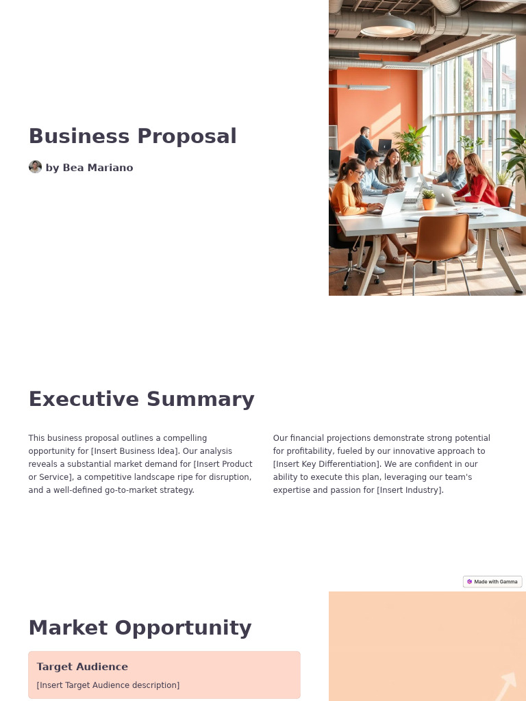 Business Proposal | PDF | Marketing | Target Audience