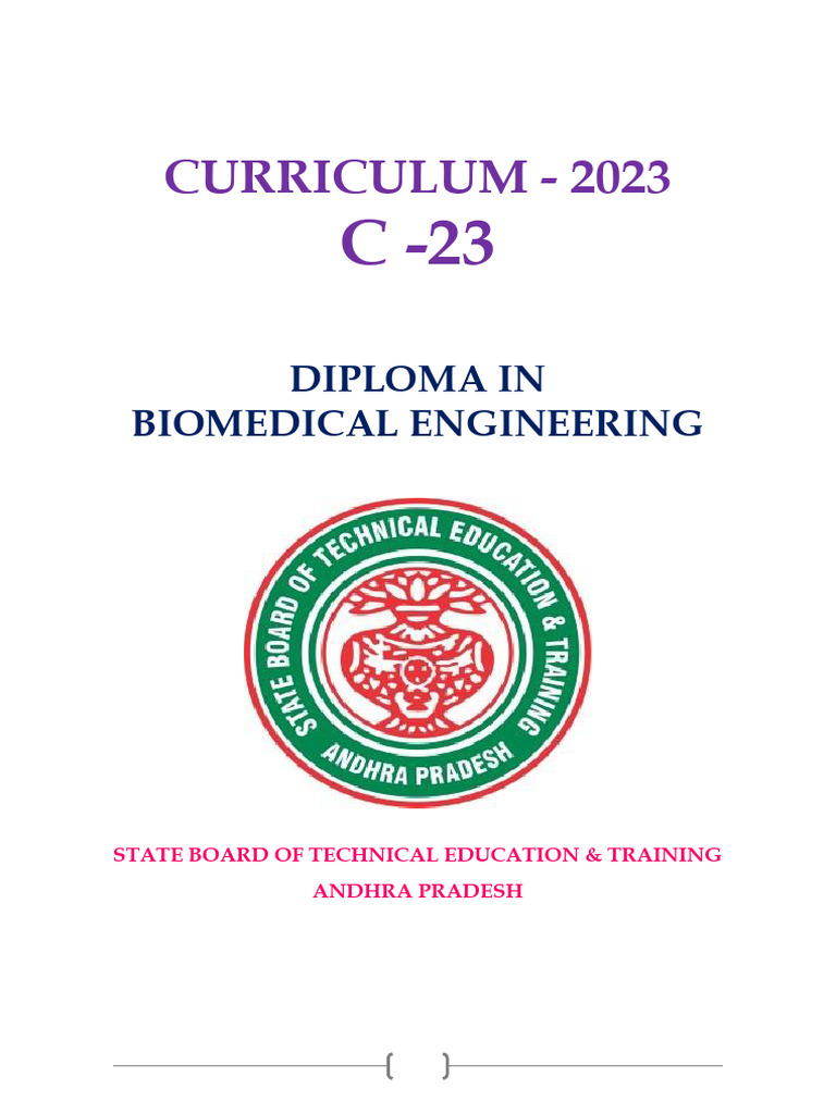 Diploma in Biomedical Engineering Syllabus | PDF | Curriculum ...