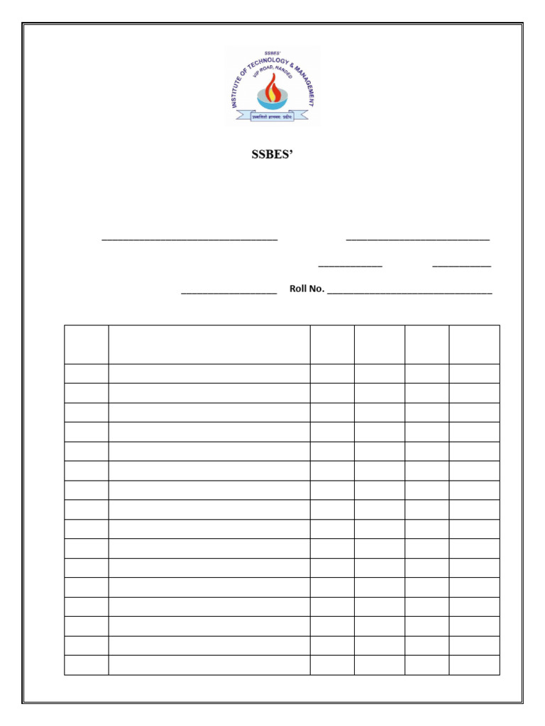 Index Format - Practical Theory Assignment | PDF