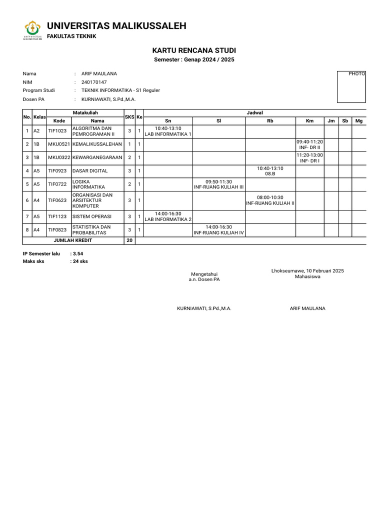 KRS 2 - Portal Akademik | PDF