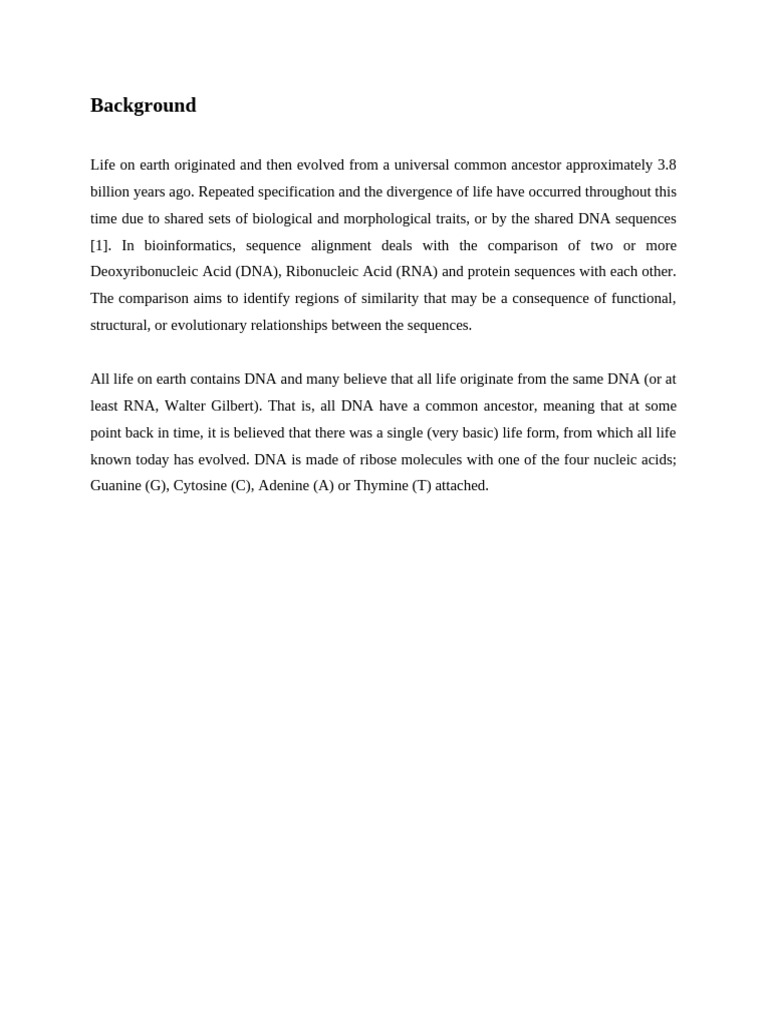 DNA Sequence Alignment Basics | PDF