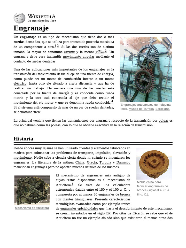 Engranaje | PDF | Engranaje | Máquinas