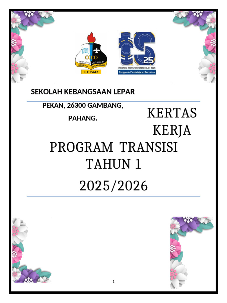 KERTAS KERJA TRANSISI 2025 | PDF