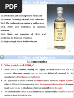 Nitric Acid Production via Ostwald Process | PDF | Nitric Acid | Ammonia