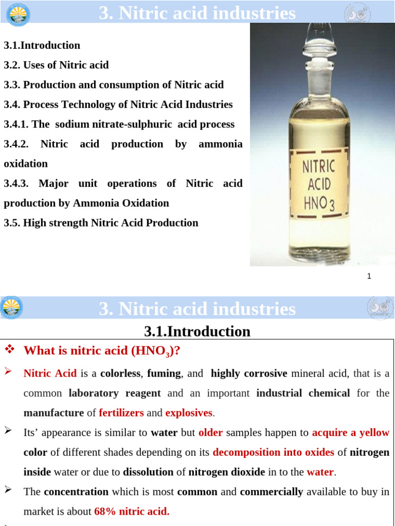 CH-3 Nitric Acid Industries | PDF | Nitric Acid | Nitrogen