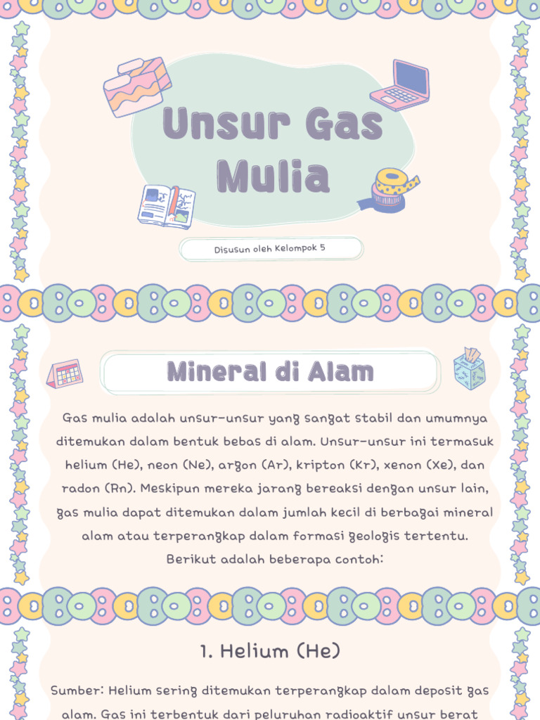 Unsur Gas Mulia Kel 5 | PDF