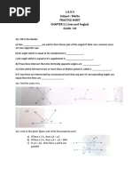 Worksheet - Parallel and Intersecting Lines | PDF | Angle | Euclidean Geometry