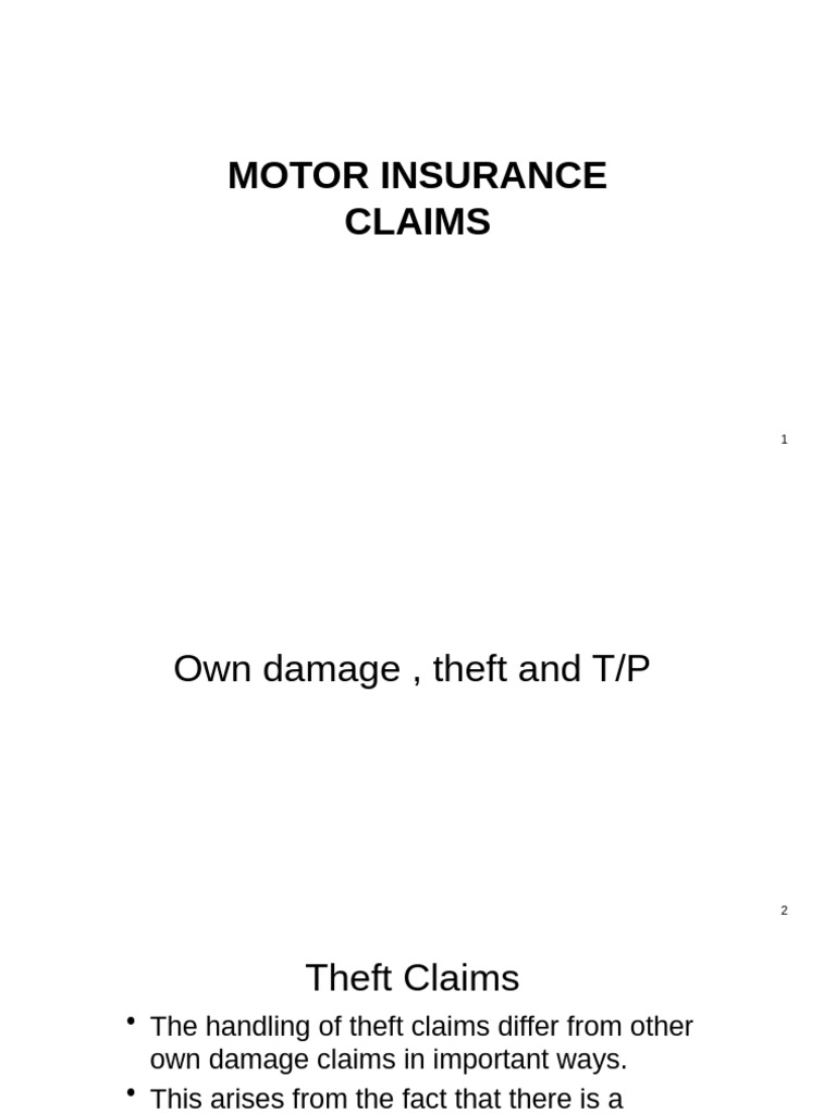 Motor Insurance Claims Guide | PDF | Insurance | Traffic Collision