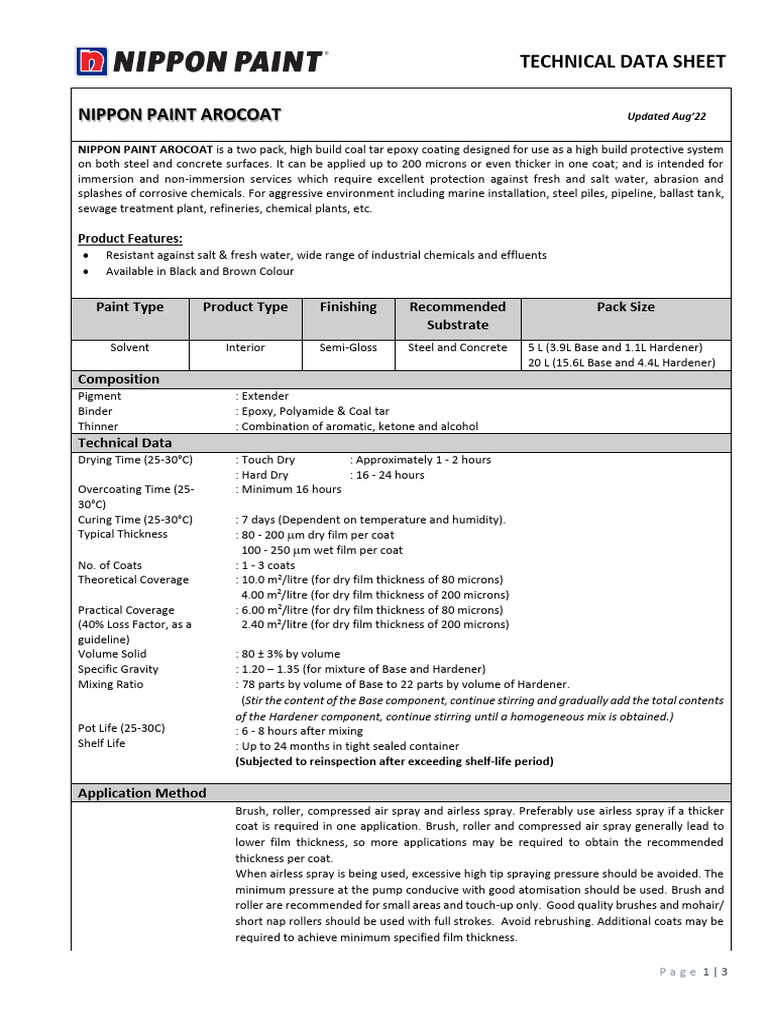 Arocoat (3) | PDF | Paint | Materials
