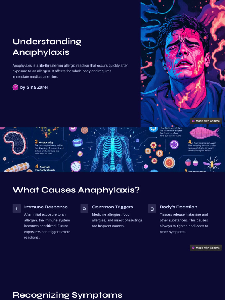 Understanding Anaphylaxis | PDF | Allergy | Medical Specialties
