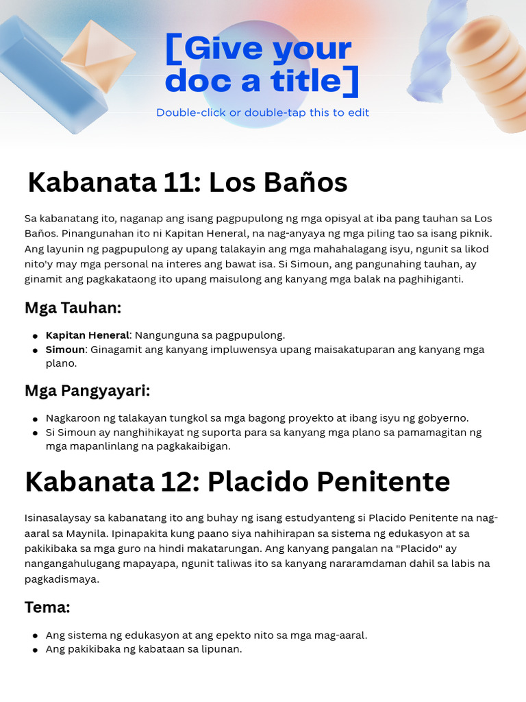 Kabanata 11 Los Baños - 20250304 - 162111 - 0000 | PDF