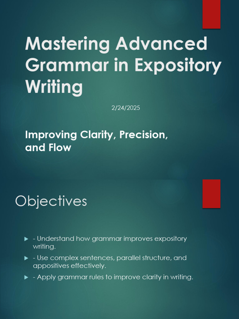 Advanced Grammar Presentation Enhanced | PDF | Sentence (Linguistics ...