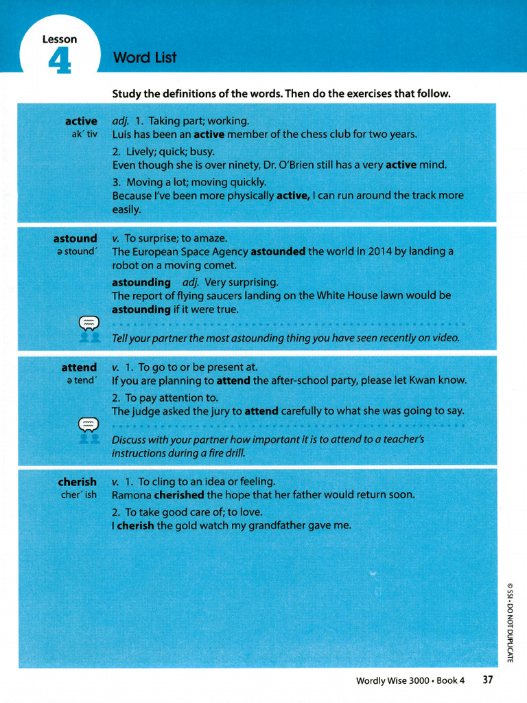 Wordly-Wise-4 Part 4 | PDF