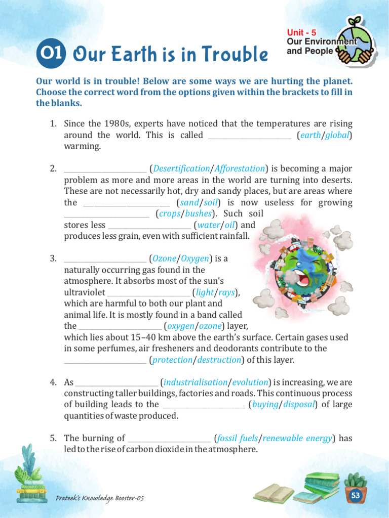 Knowledge Booster 5 Unit-5 | PDF | Atmosphere Of Earth | Soil
