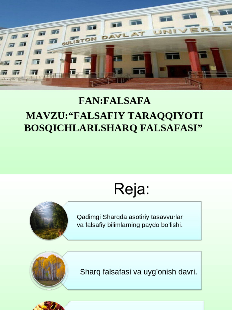 Portal.guldu.uz Taqdimot 2 Mavzu | PDF
