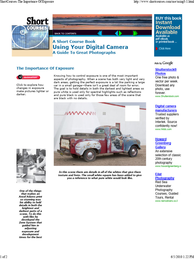 025 ShortCourses-The Importance of Exposure | PDF | Exposure ...
