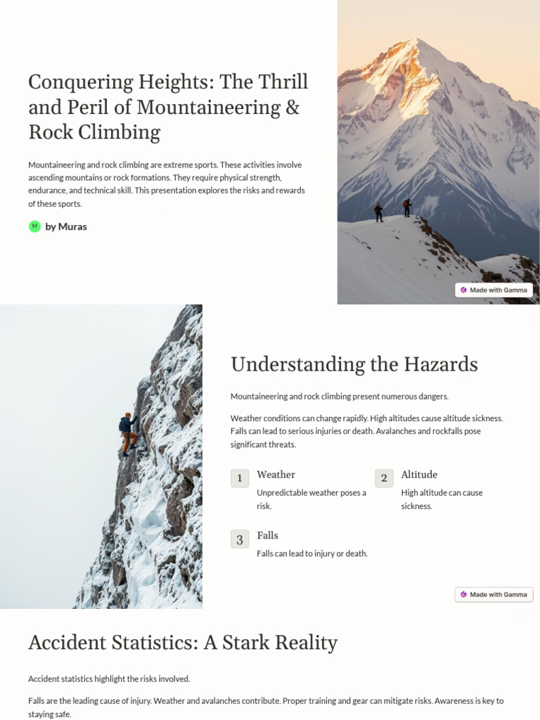 Conquering Heights The Thrill and Peril of Mountaineering and Rock Climbing | PDF ...