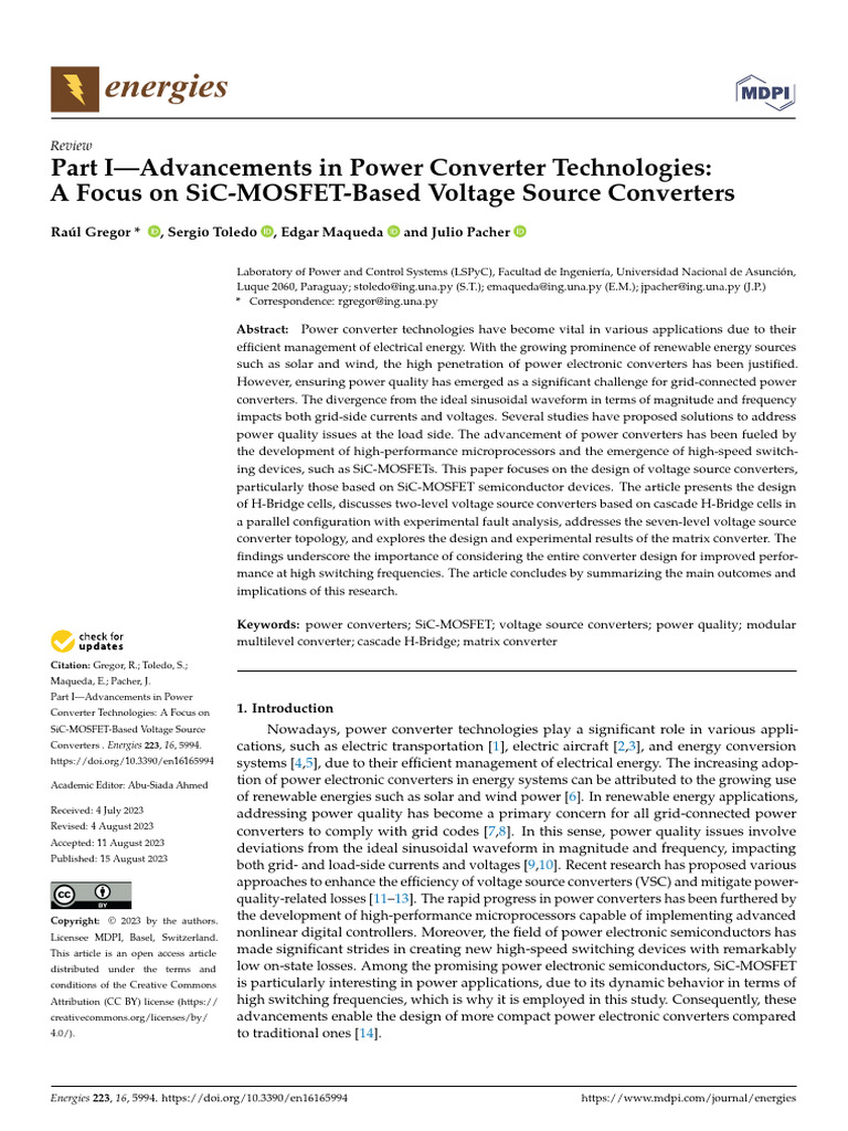 Part I-Advancements in Power Converter Technologie | PDF | Power ...