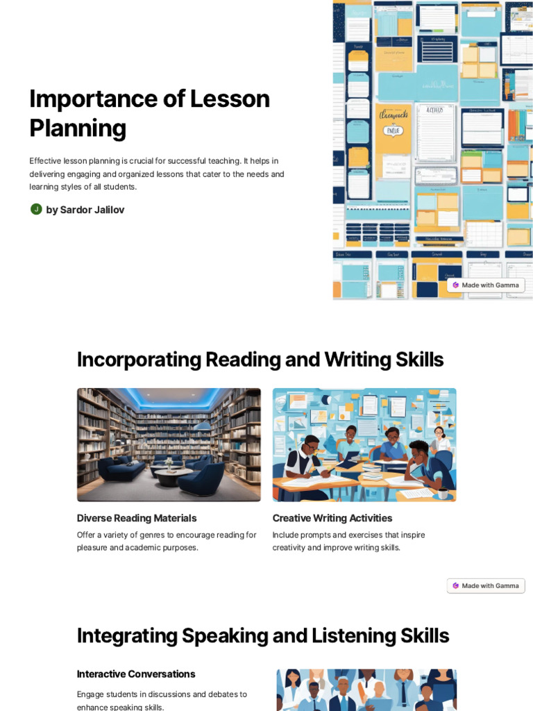 Effective Lesson Planning Strategies | PDF