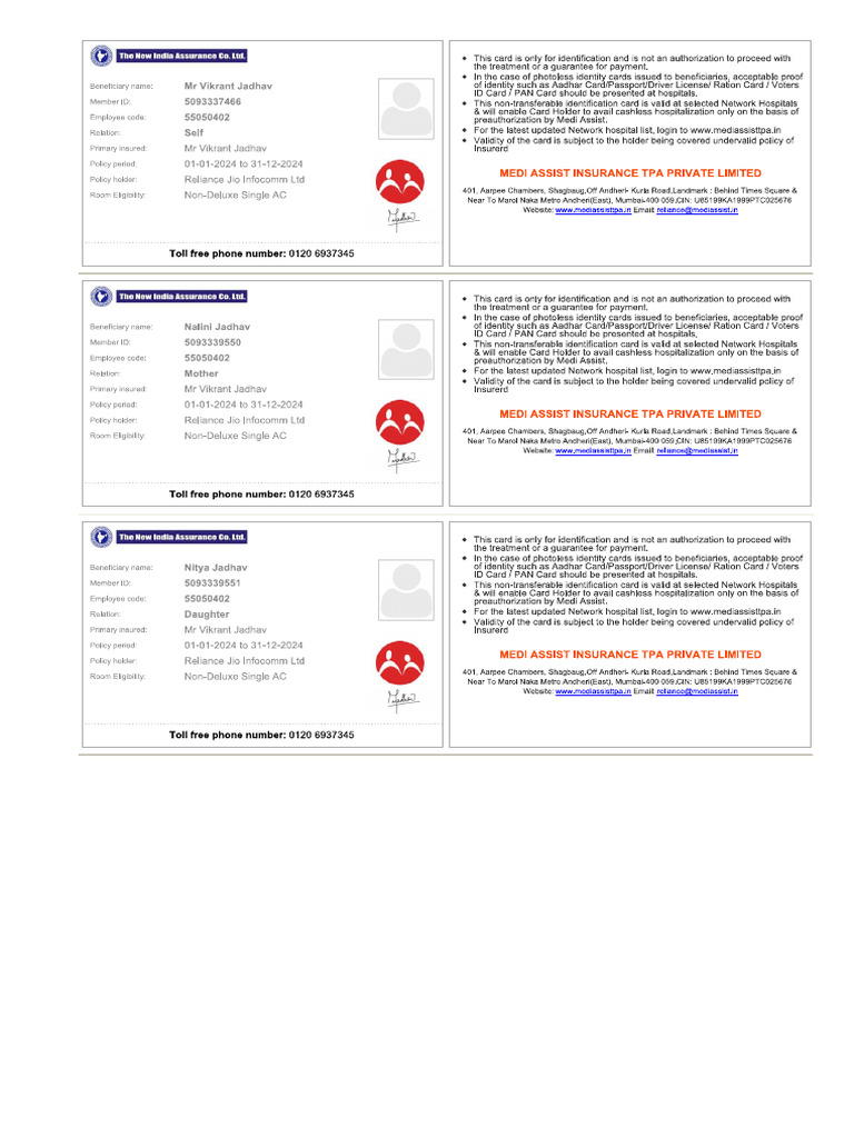 Medical Cards 2024 | PDF