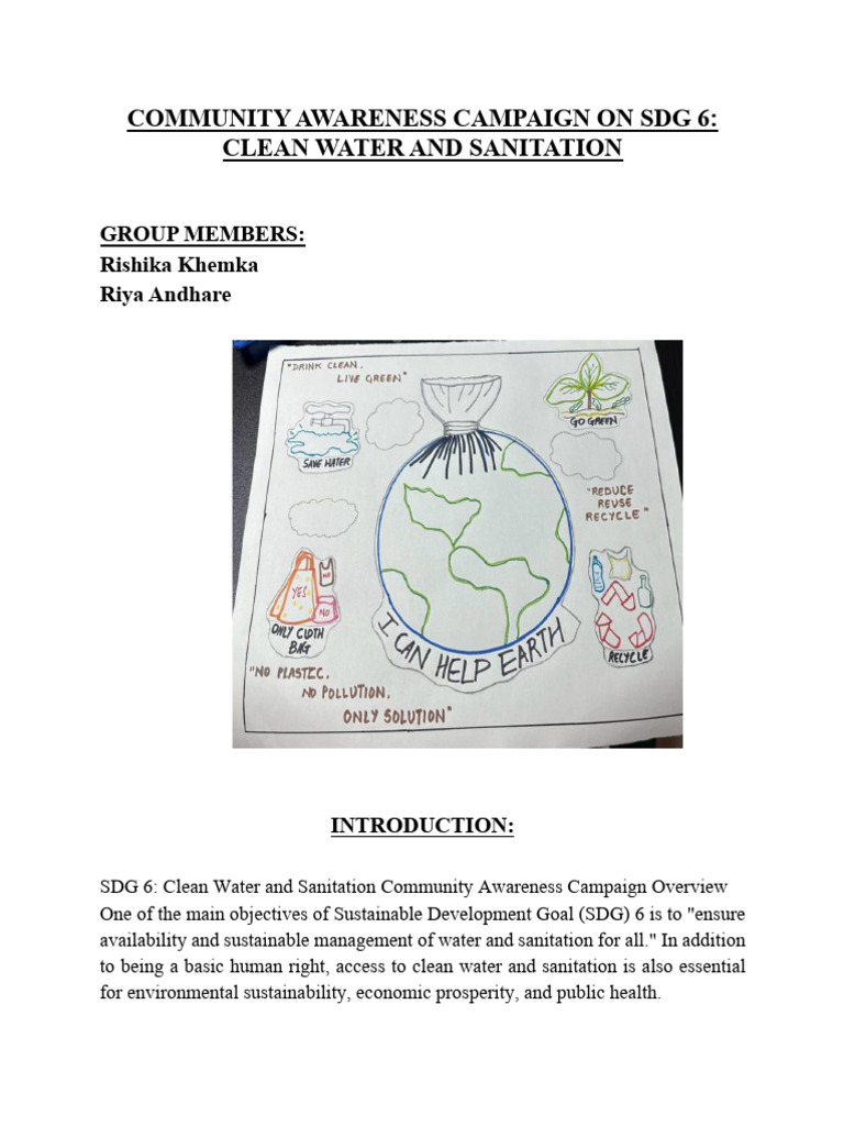 SDG 6 Awareness: Clean Water Campaign | PDF