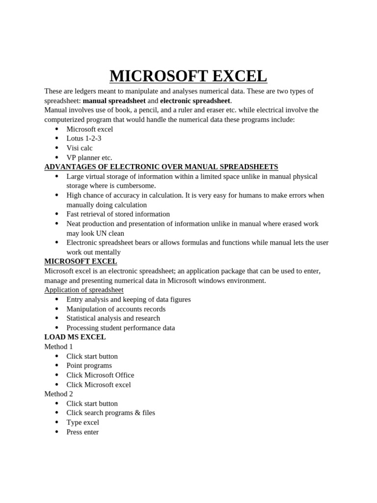 Microsoft Excel Guide & Features | PDF | Spreadsheet | Microsoft Excel