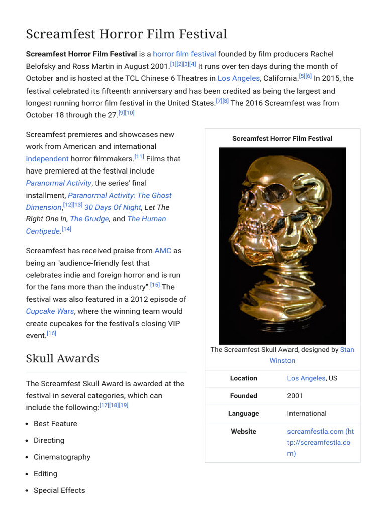 Screamfest Horror Film Festival | PDF