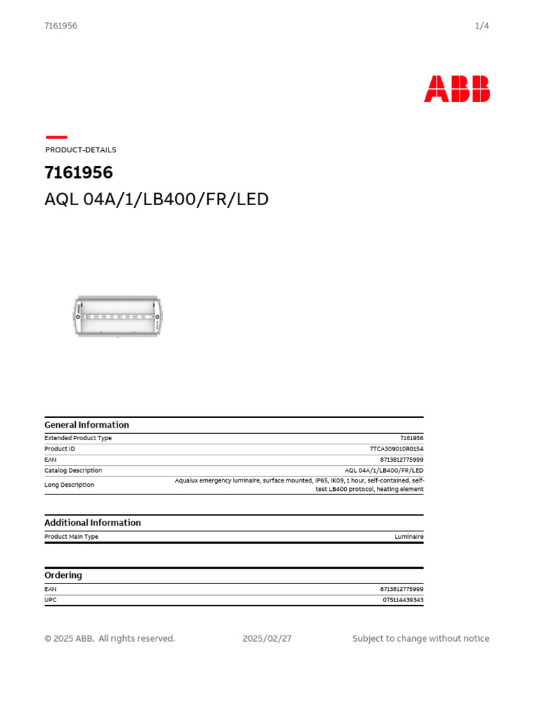 Data Sheet - 7TCA309010R0154 | PDF | Light Emitting Diode | Electricity