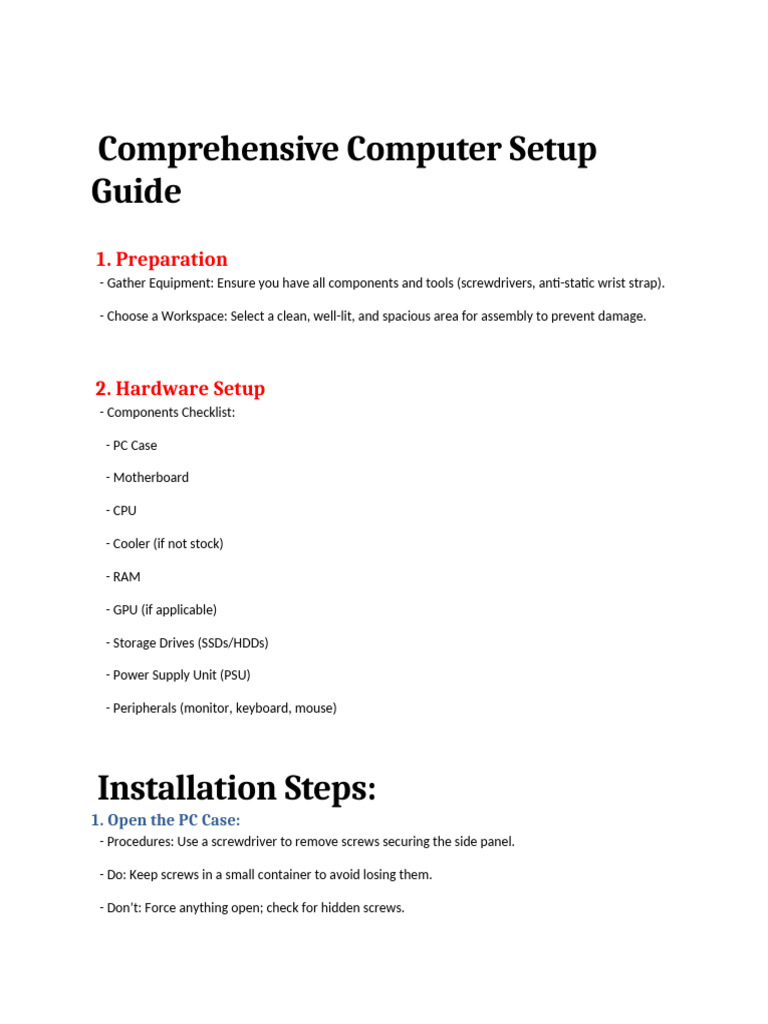 comp setup | PDF | Booting | Bios