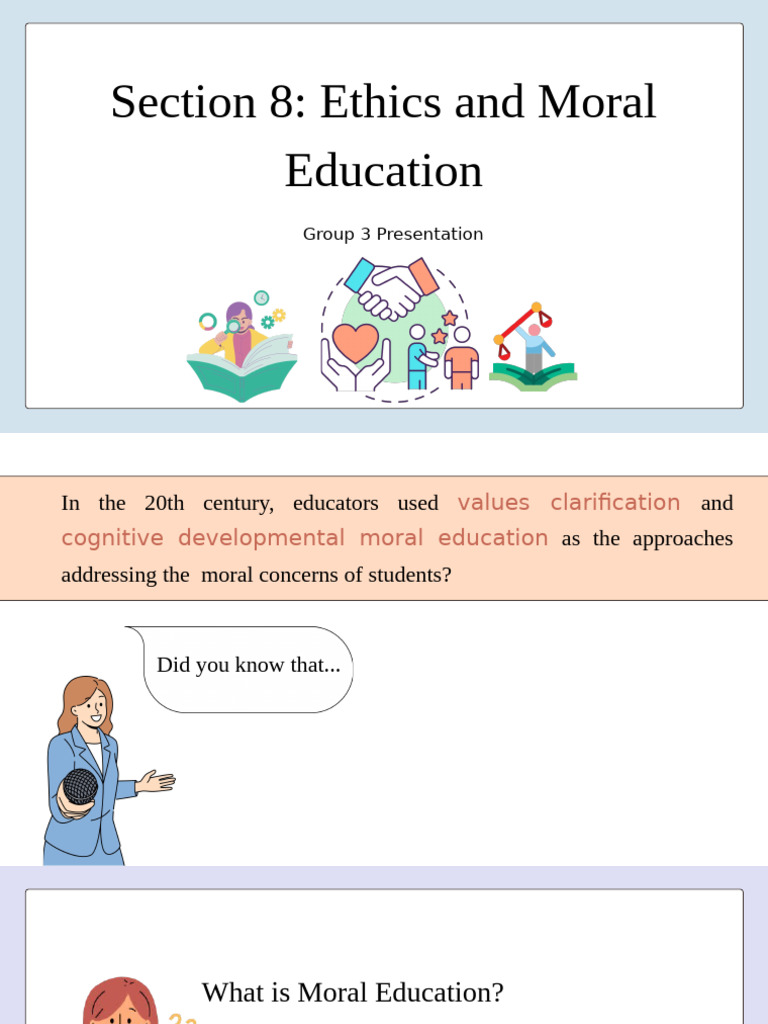 Section 8 Ethics and Moral Education | PDF | Morality | Cognitive ...