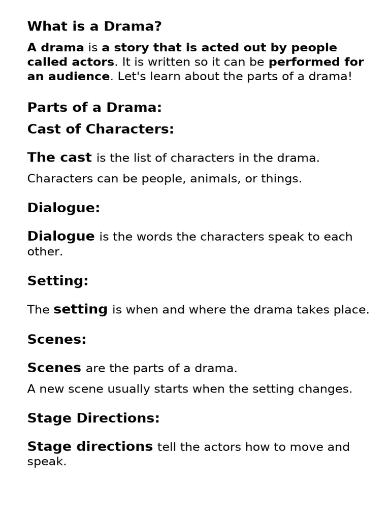 What Is A Drama | PDF