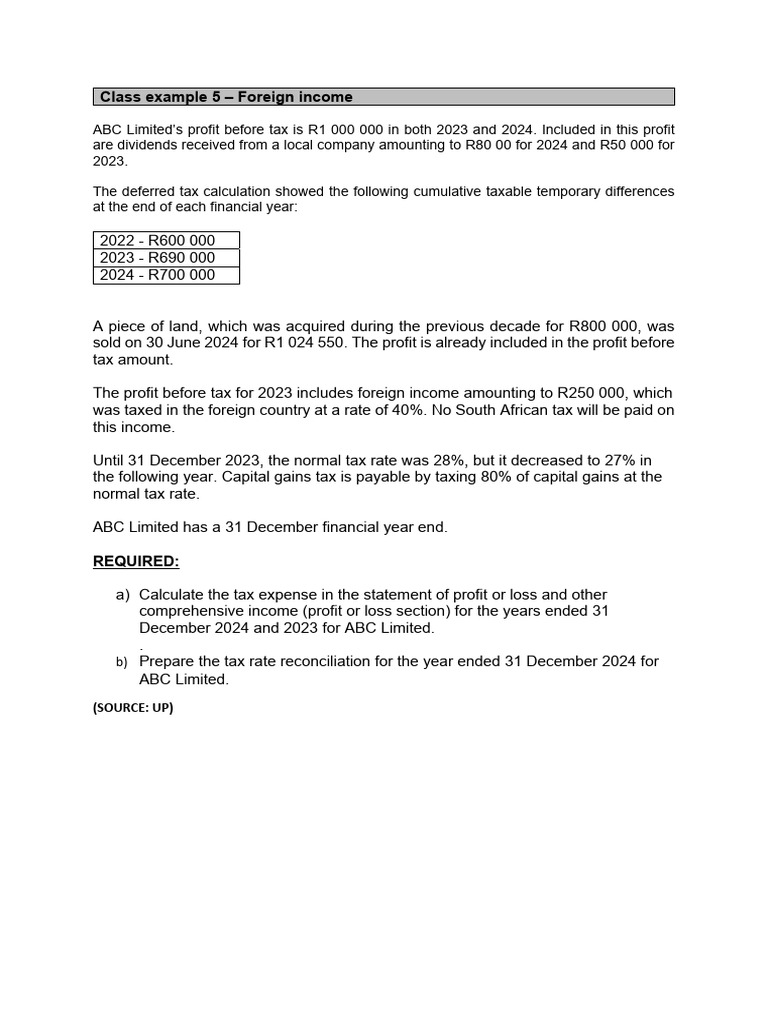 Tax Rate Reconciliation for ABC Limited | PDF | Capital Gain | Taxes