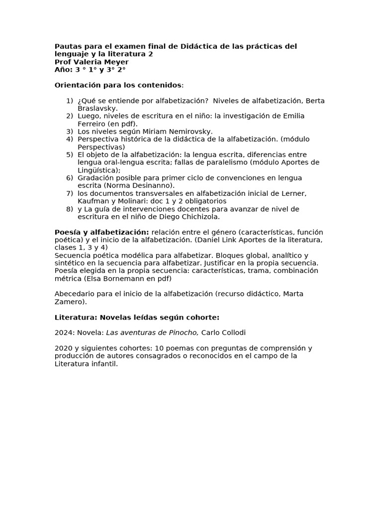Pautas para Did Pract Leng 2 18 | PDF