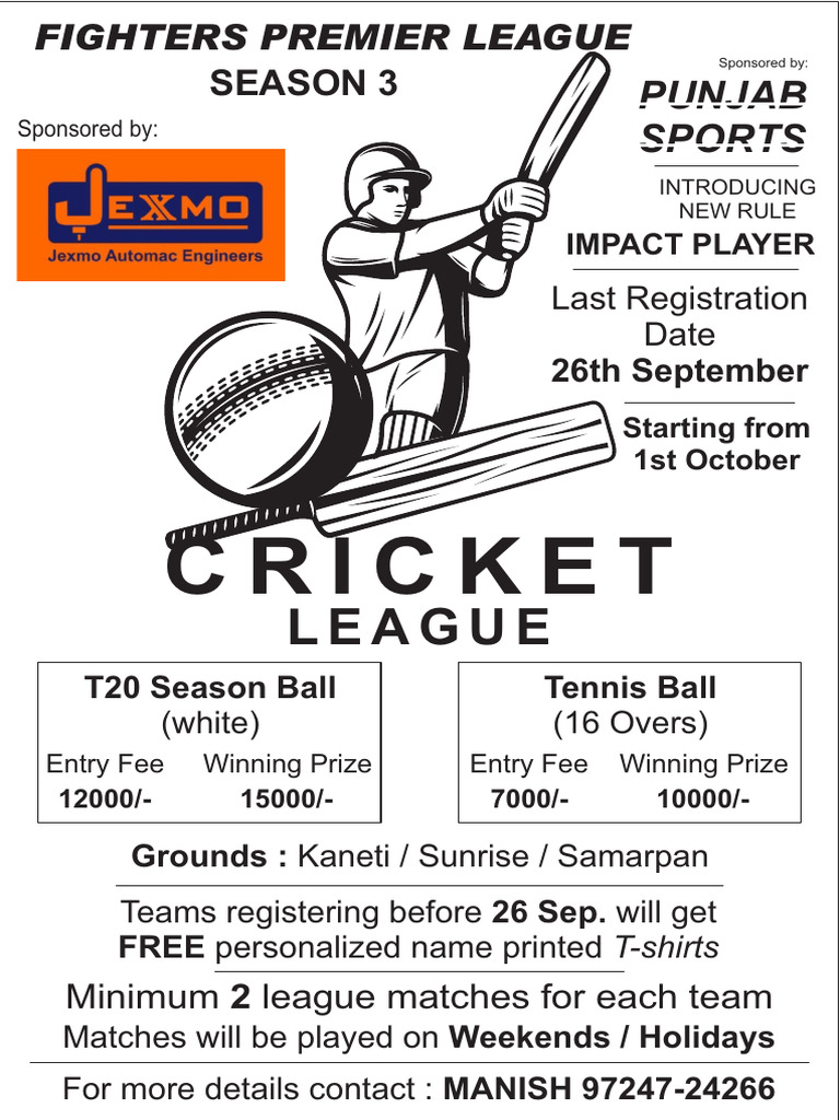 Cricket Tournament-1 | PDF