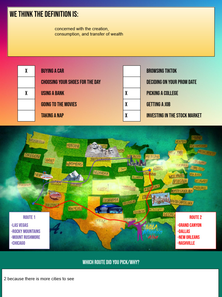 ECON - STUDENT Road Trip Activity 2024 2 | PDF | Economies