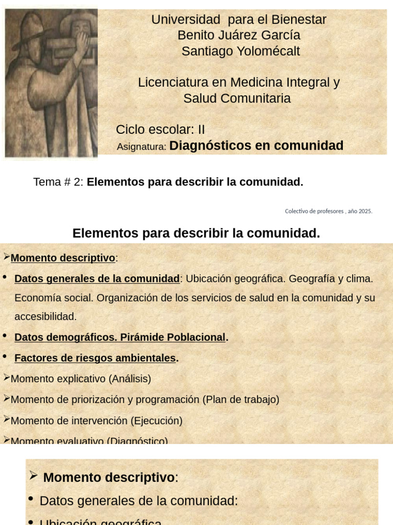II Ciclo 2025 Tema 2 Elementos para Describir en La Comunidad | PDF ...