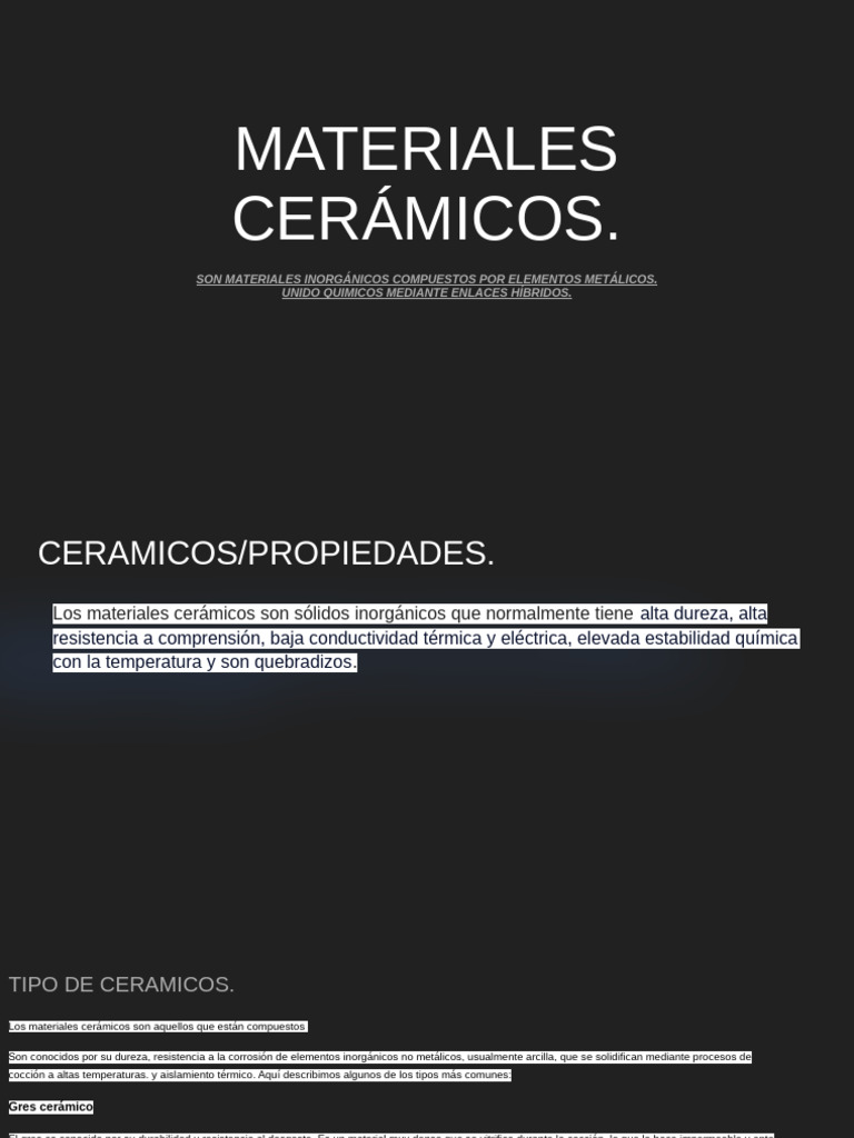 Materiales Ceramicos. | PDF | Cerámica | Arcilla