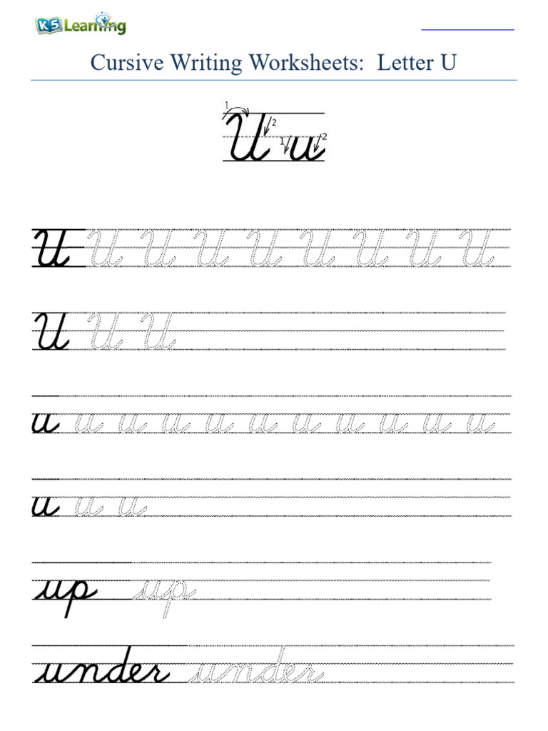 handwriting-letters-uu-printable | PDF