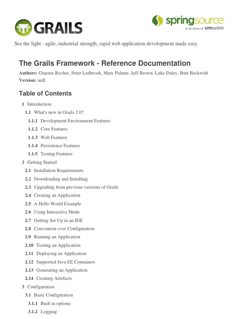 Grails Users Guide Pdf Ajax Programming Application Programming Interface