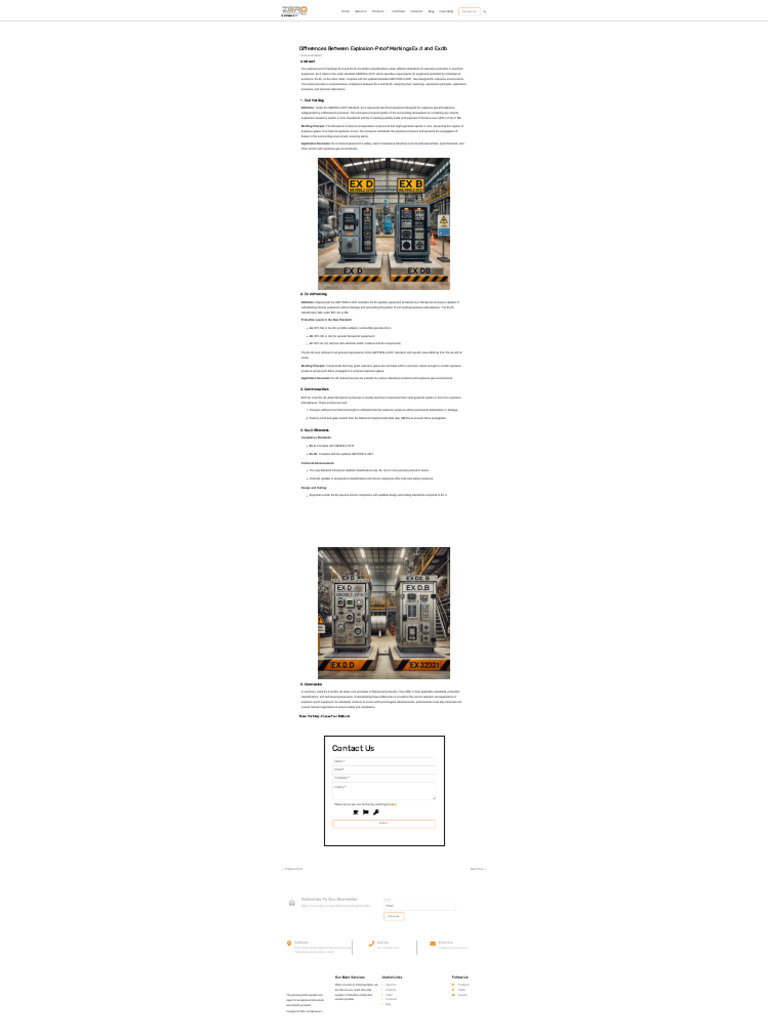 Differences Between Explosion-Proof Markings Ex D and Ex DB - Just ...