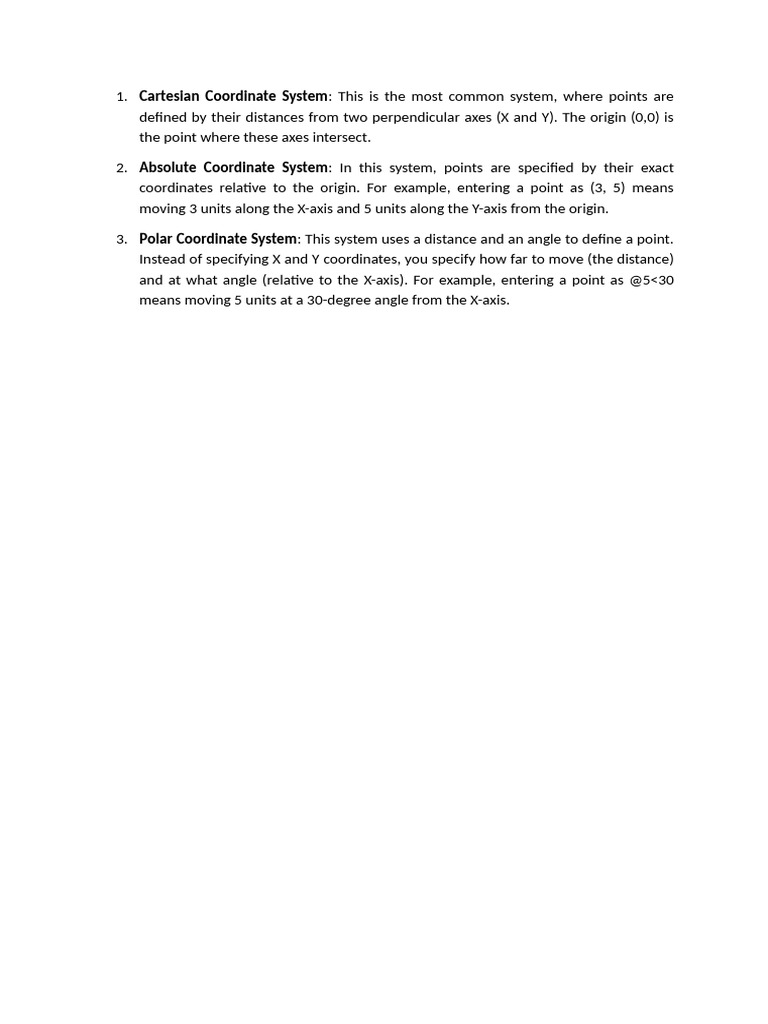 Types of Coordinate Systems Explained | PDF